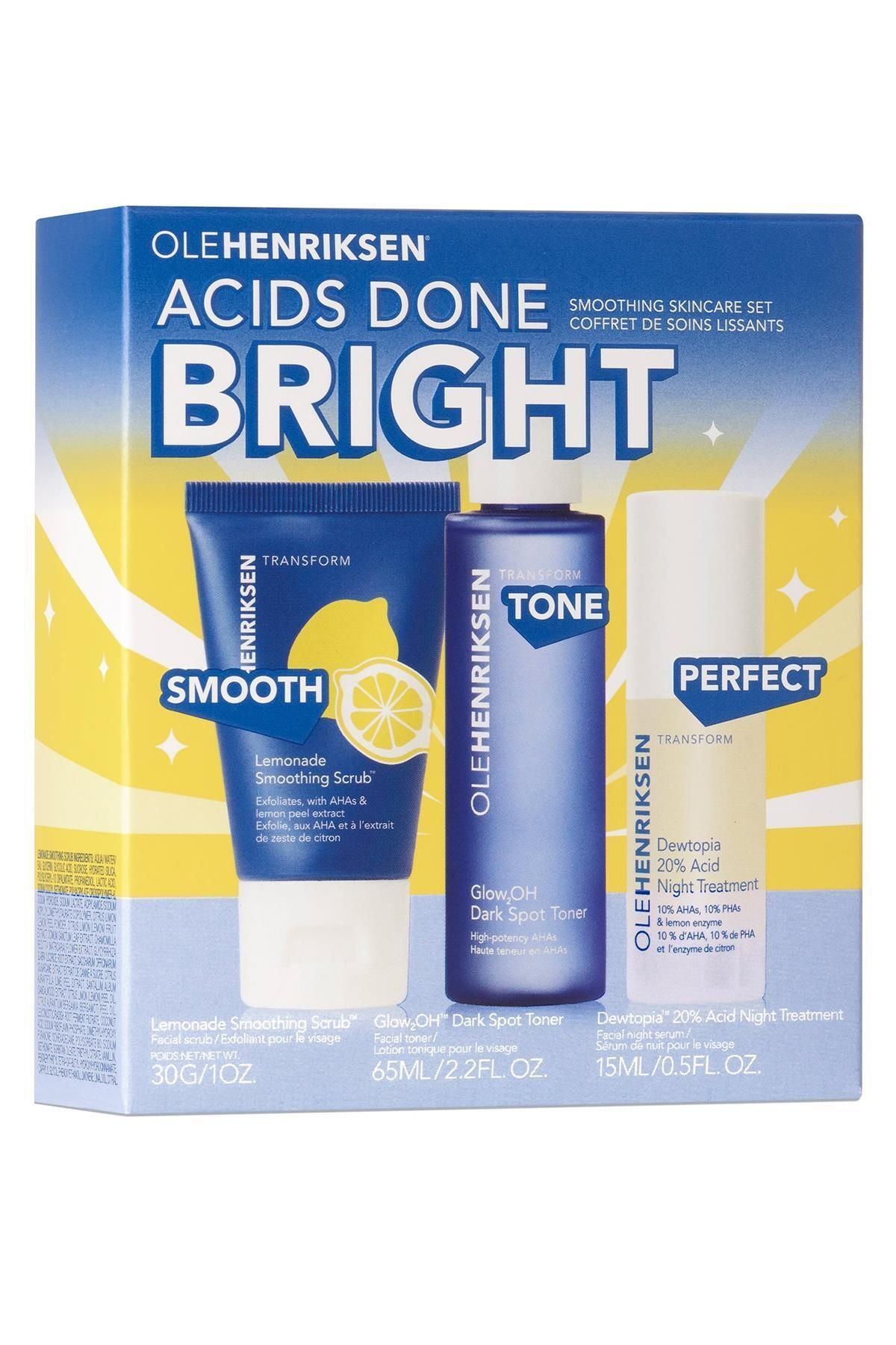 OLEHENRIKSEN Acids Done Bright Cilt Bakım Seti 3 Parça - Fiyatı, Yorumları