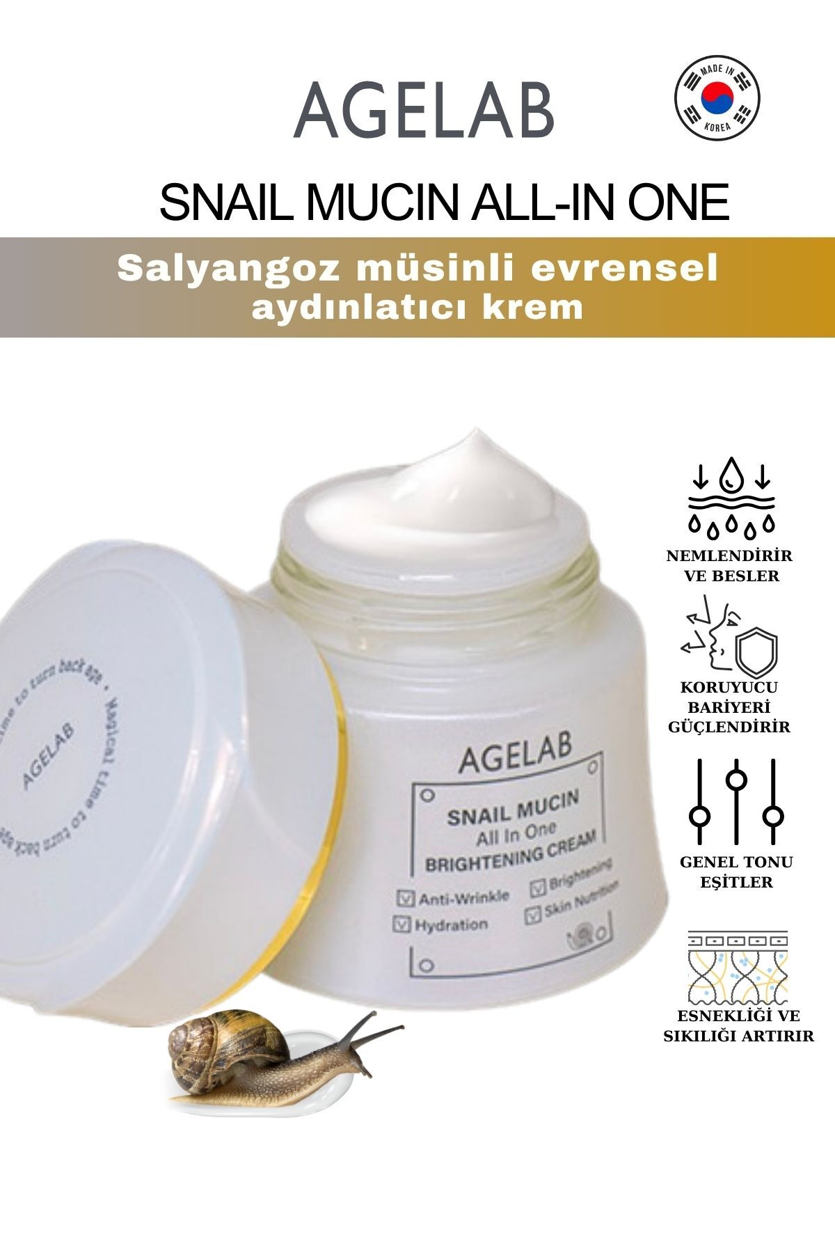 AGELAB May Island ( ) Snail Mucin . Kırışıklık Karşıtı Aydınlatıcı ...