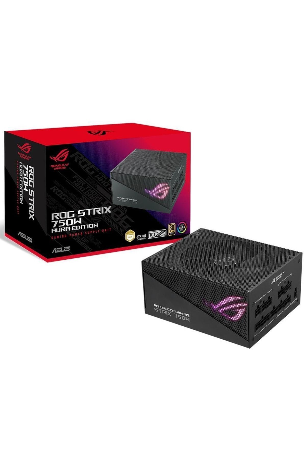 ASUS Rog Strix 750w 80+ Gold Aura Edition Pcıe Gen 5.0 Tam Modüler Rgb ...