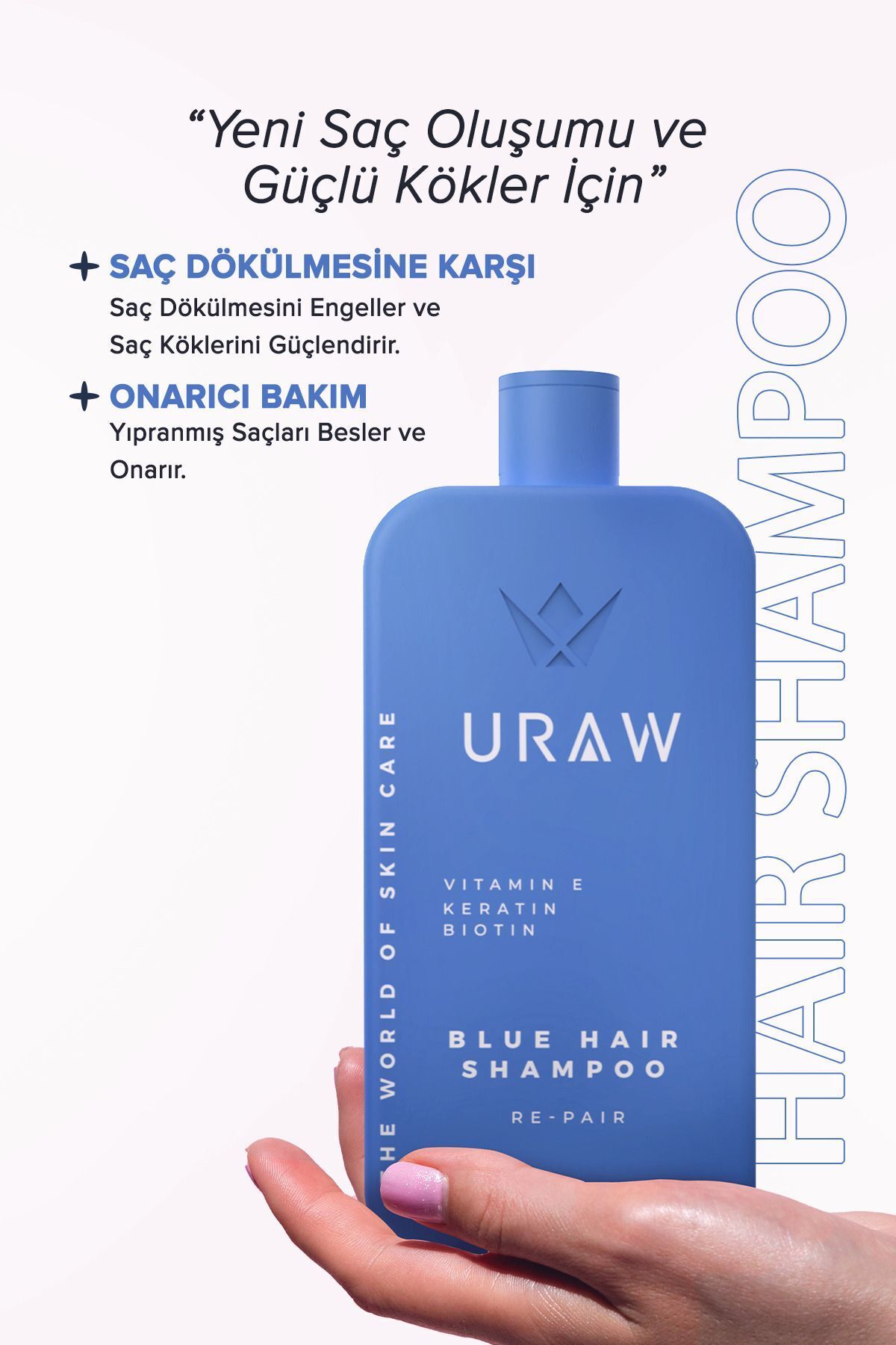 Uraw Blue Shampoo ( Yeni Şaç Oluşumu Ve Güçlü Kökler İçin Özel ...