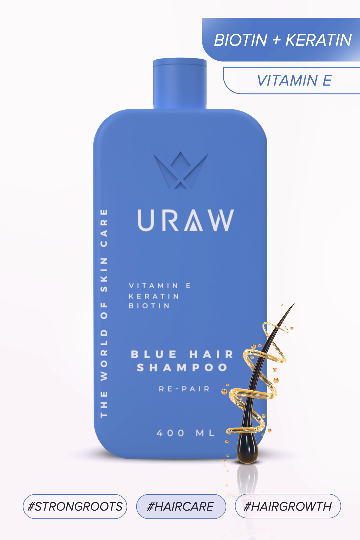 Uraw Blue Shampoo ( Yeni Şaç Oluşumu Ve Güçlü Kökler İçin Özel ...