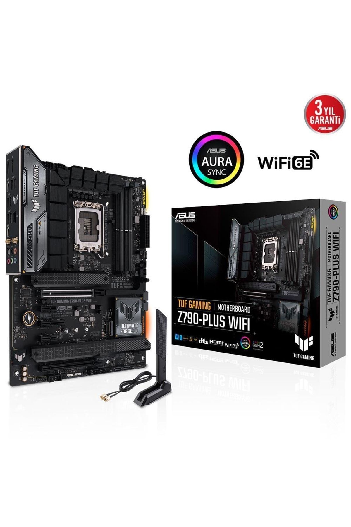 ASUS Mb Tuf Gamıng Z790-Plus Wıfı Intel Z790 Lga1700 Ddr5 7200 Dp Hdmı 3X M2 Usb3.2 Wifi 6E + Bt ...