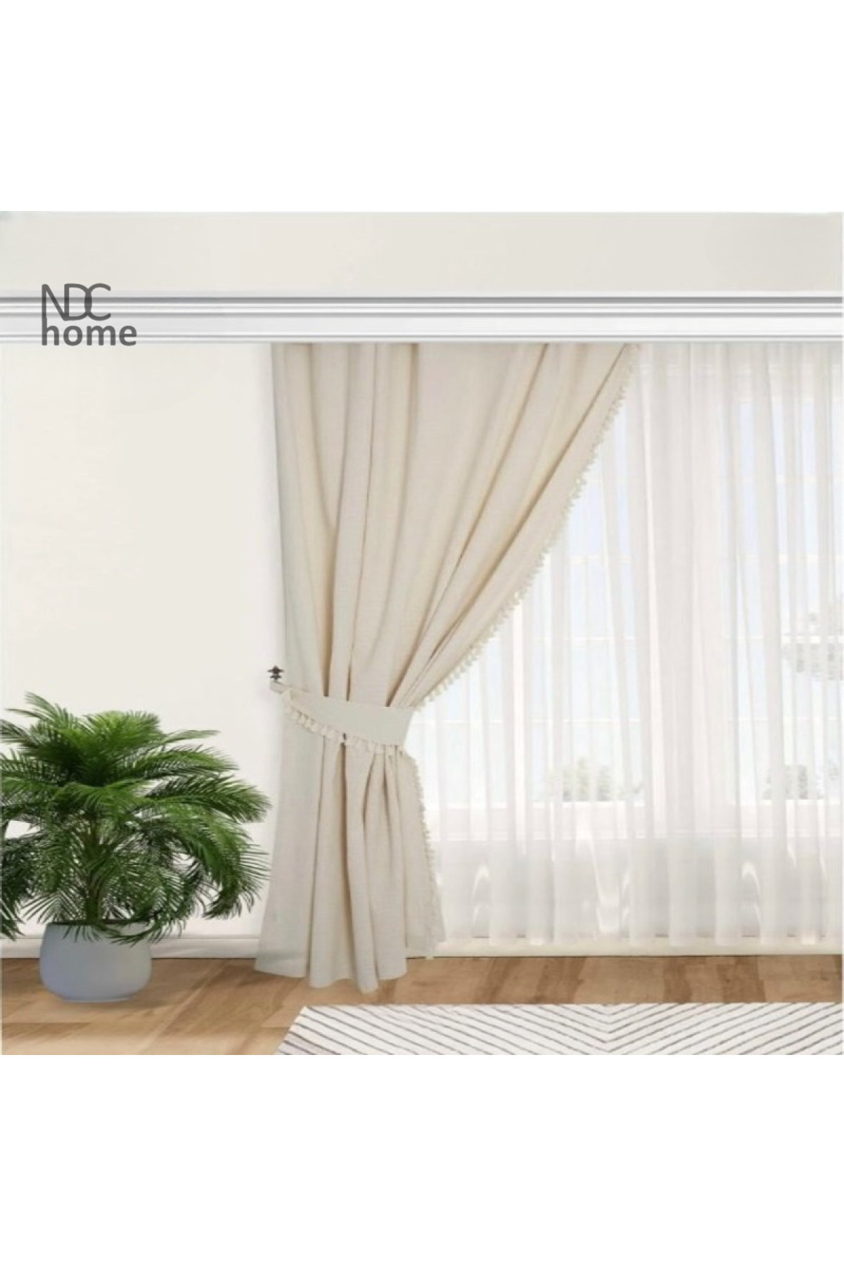 NDC HOME %100 Pamuklu Ham Buldan Keten Fon Perde (DÜZ) - Fiyatı, Yorumları