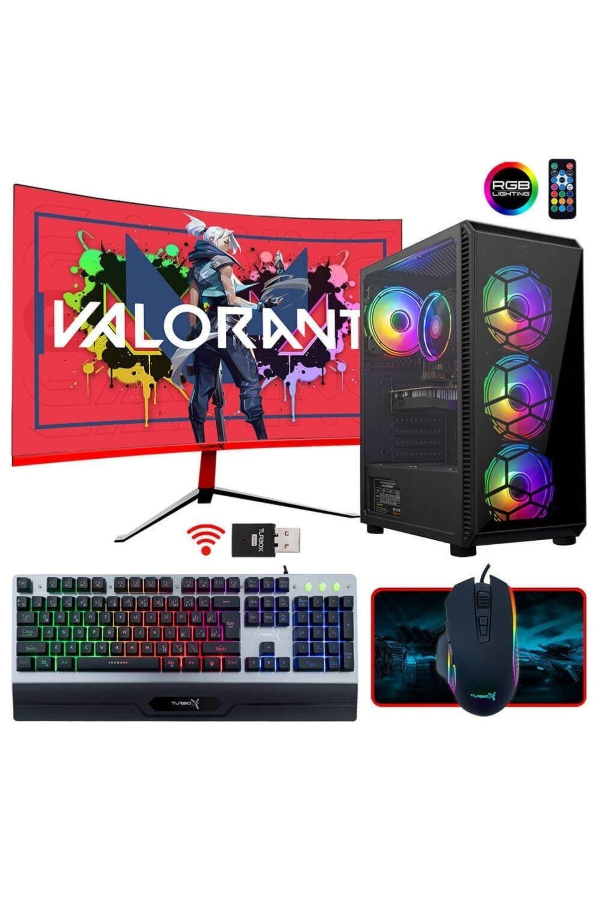 TURBOX Tx45 I7 860 8gb Ram 256gb Ssd 4gb Ek. 23.8" Curved Masaüstü Oyun Pc Bilgisayarı Fiyatı ...