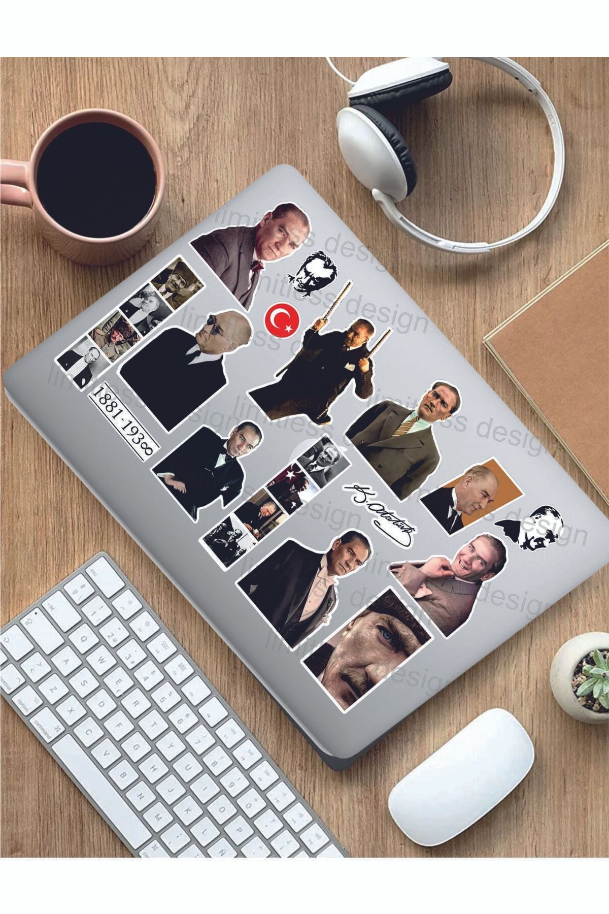 Limitless Design Mustafa Kemal ATATÜRK Temalı Laptop Tablet Defter ...