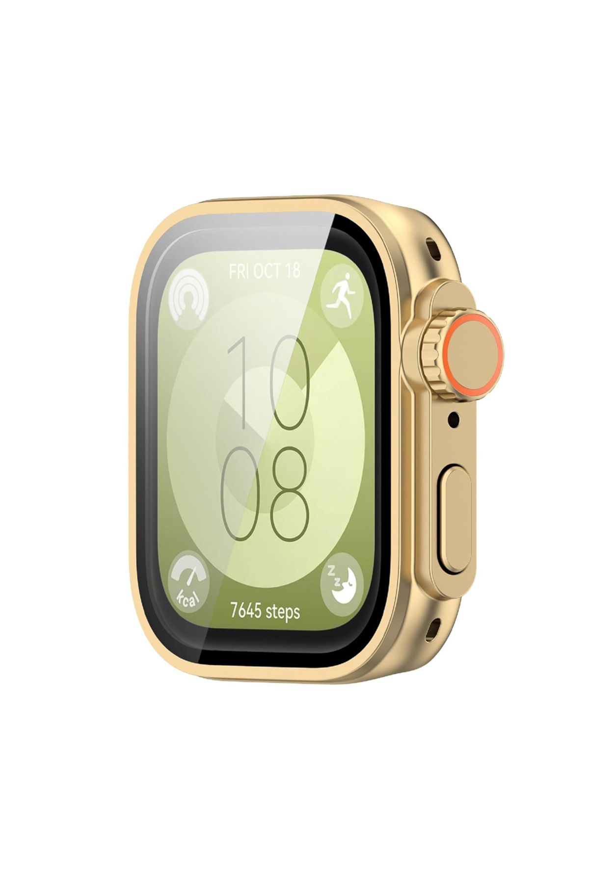 Microsonic Huawei Watch Fit 3 Kılıf Apple Watch Ultra Dönüştürücü Ekran Koruyucu Kasa Gold ...