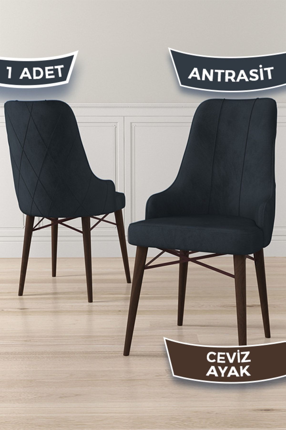 Canisa Concept Neta Serisi, 1.sınıf Babyface Kumaş Antrasit Sandalye ...