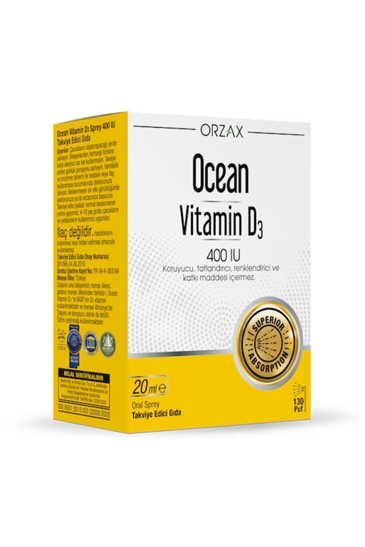 Ocean D3 Vitamin 400 lu Sprey 20ml - Fiyatı, Yorumları