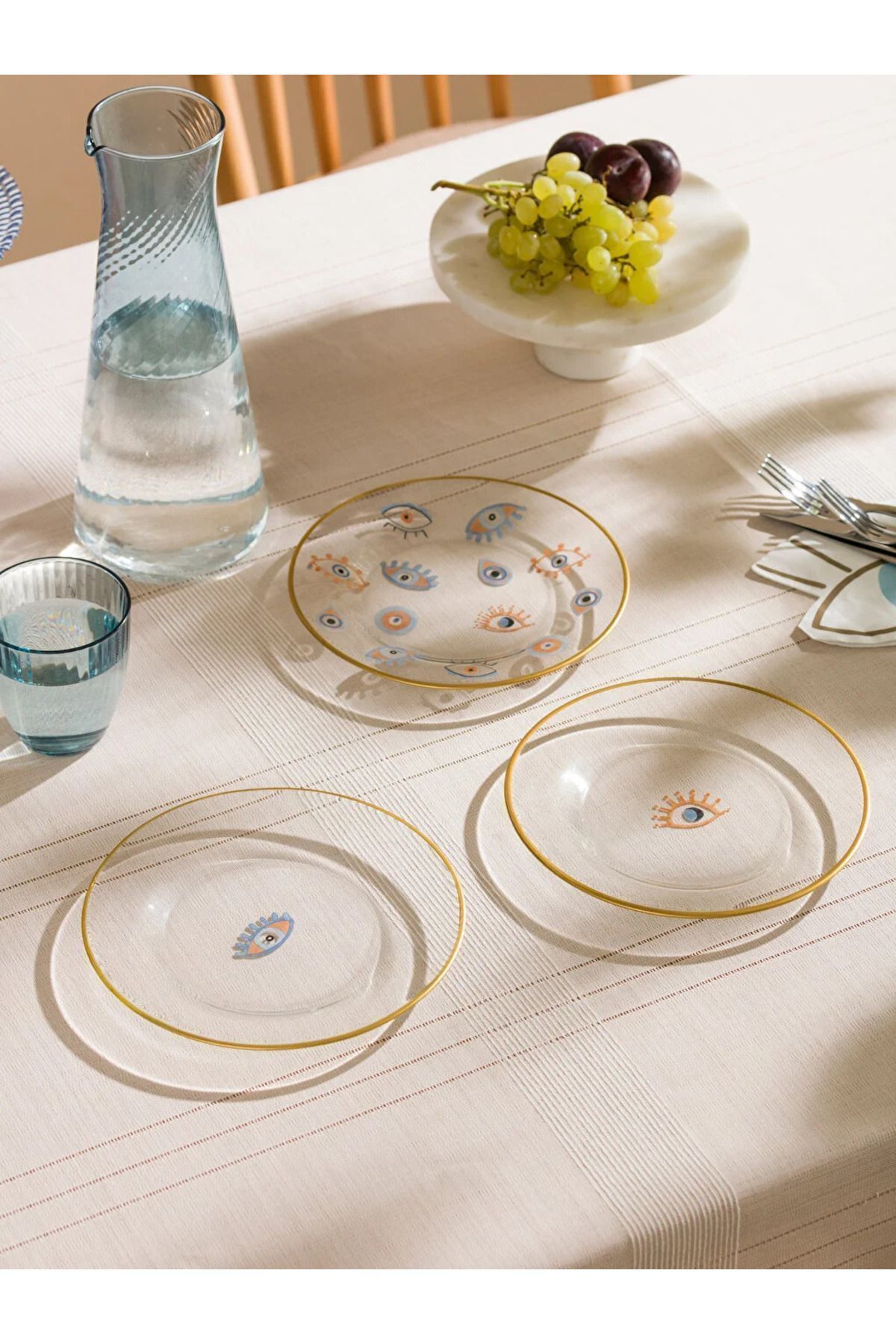 LC Waikiki LCW HOME Göz Baskılı 6 Parça Tabak Seti 20 Cm - Fiyatı ...