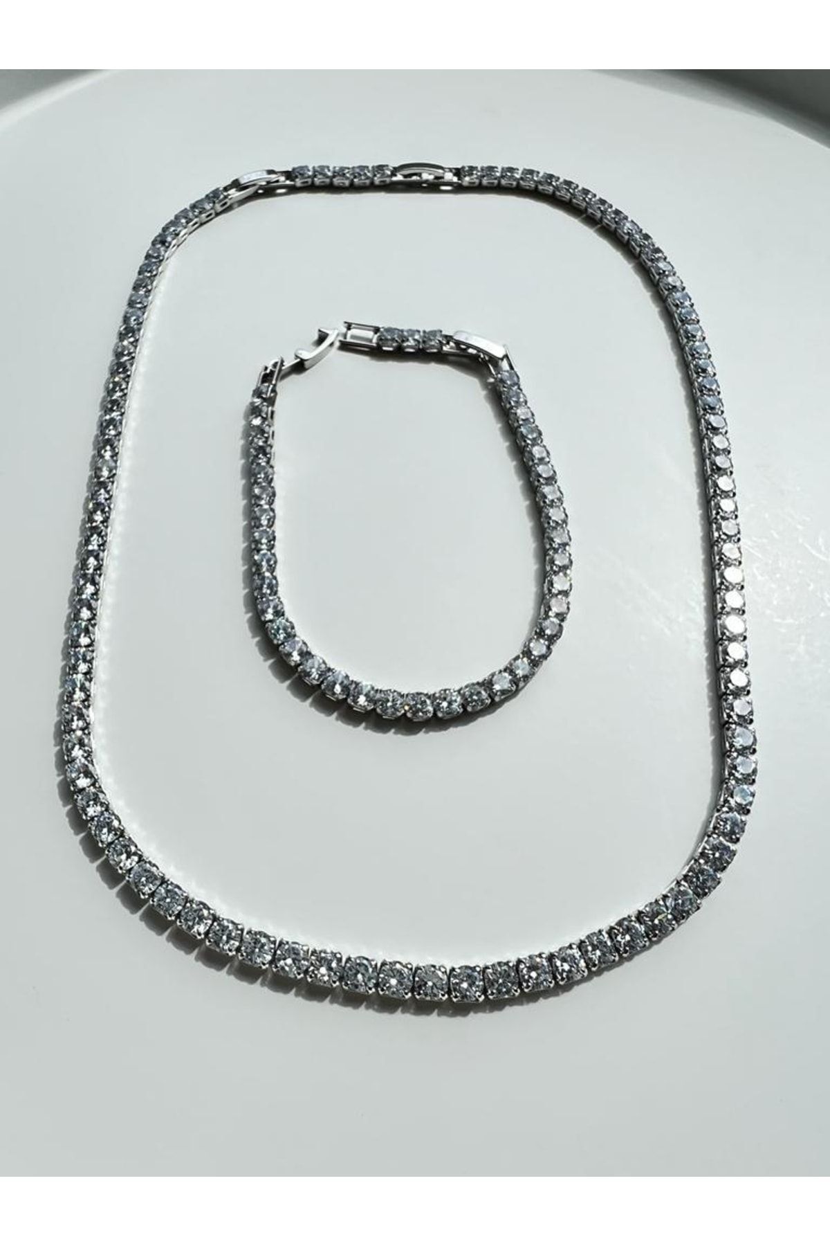 Nerissa Aksesuar Gümüş Taşlı Su Yolu Kolye & Bileklik Seti Fiyatı ...