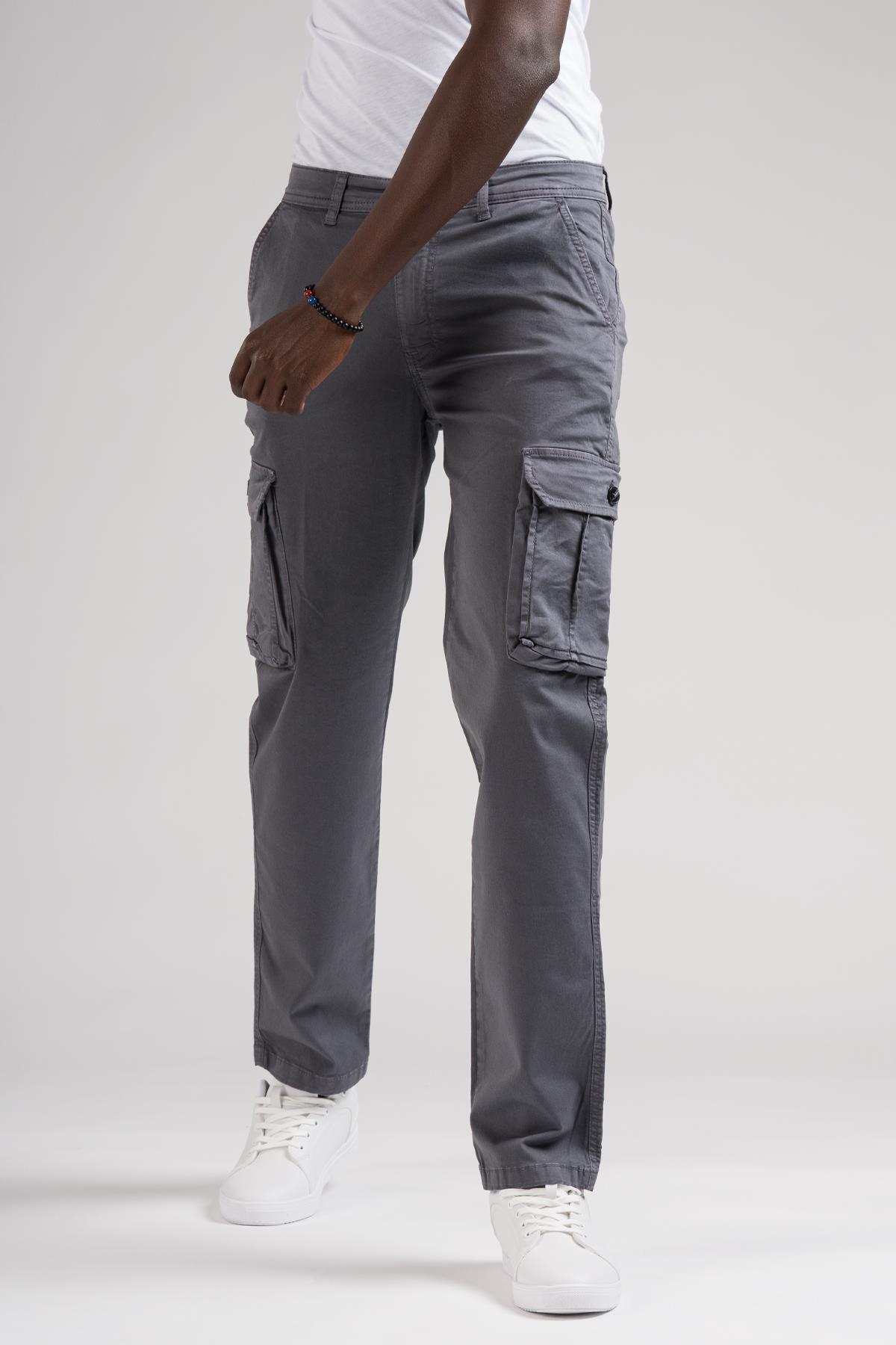 FBI Jeans Mevsimlik Kanvas Kumaş Regular Fit Boru Paça Kargo Pantolon ...