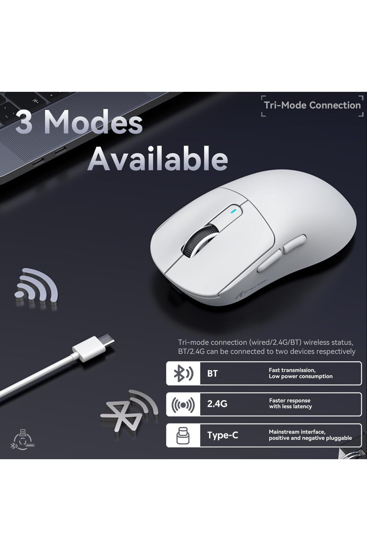 Attack Shark X3 Pro Superlıght 4000/8000 Hertz Kablosuz Oyuncu Mouse ...