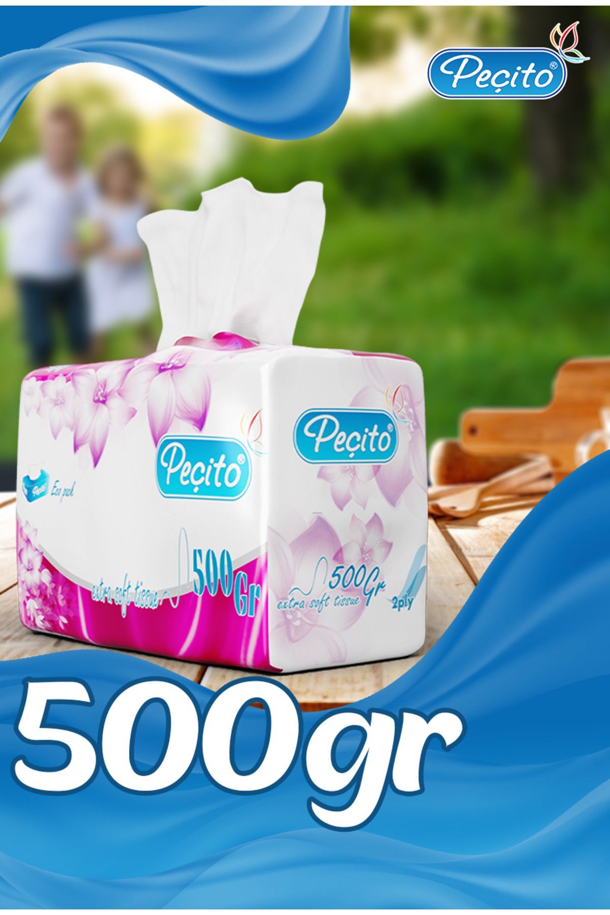 Peçito 500 gram Çift Katlı Pratik Mendil Çek Kullan - Fiyatı, Yorumları