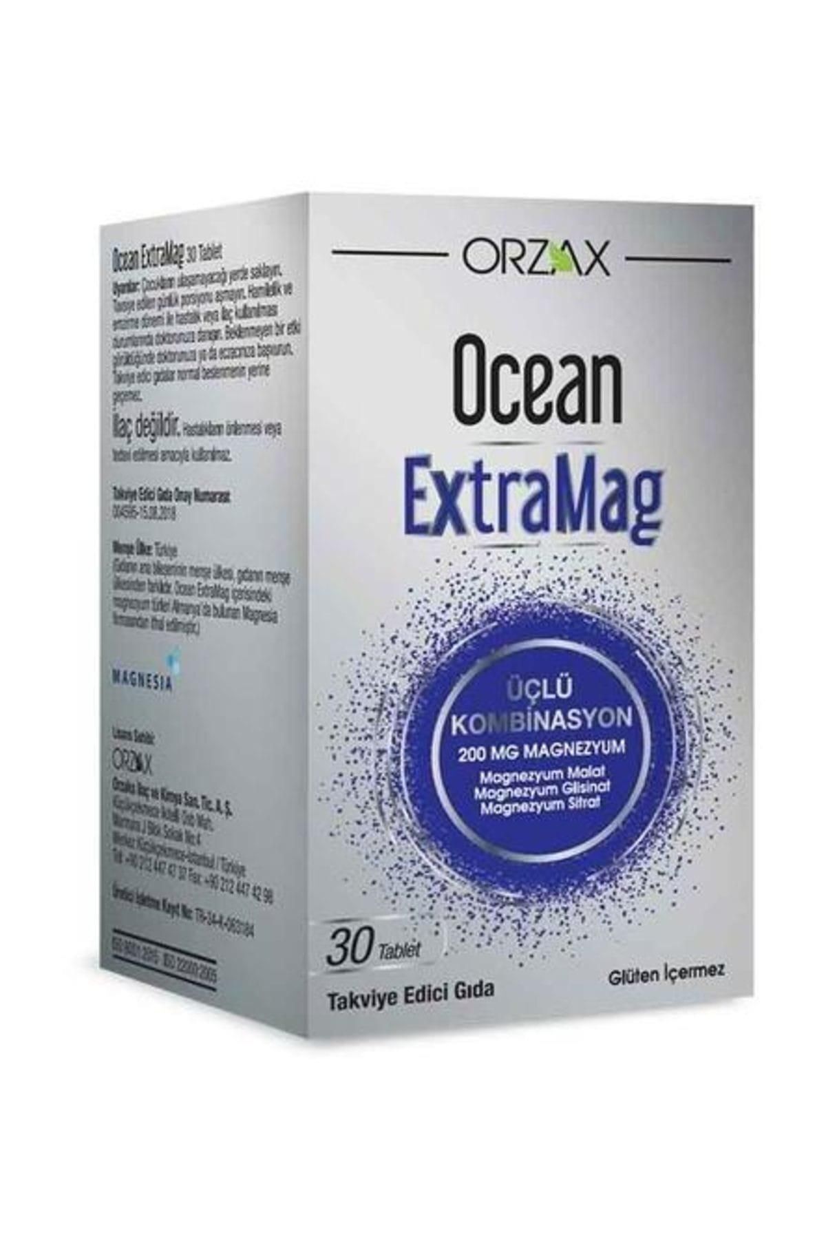 Ocean Orzax Ocean ExtraMag Üçlü Kombinasyon Magnezyum Takviye Edici ...