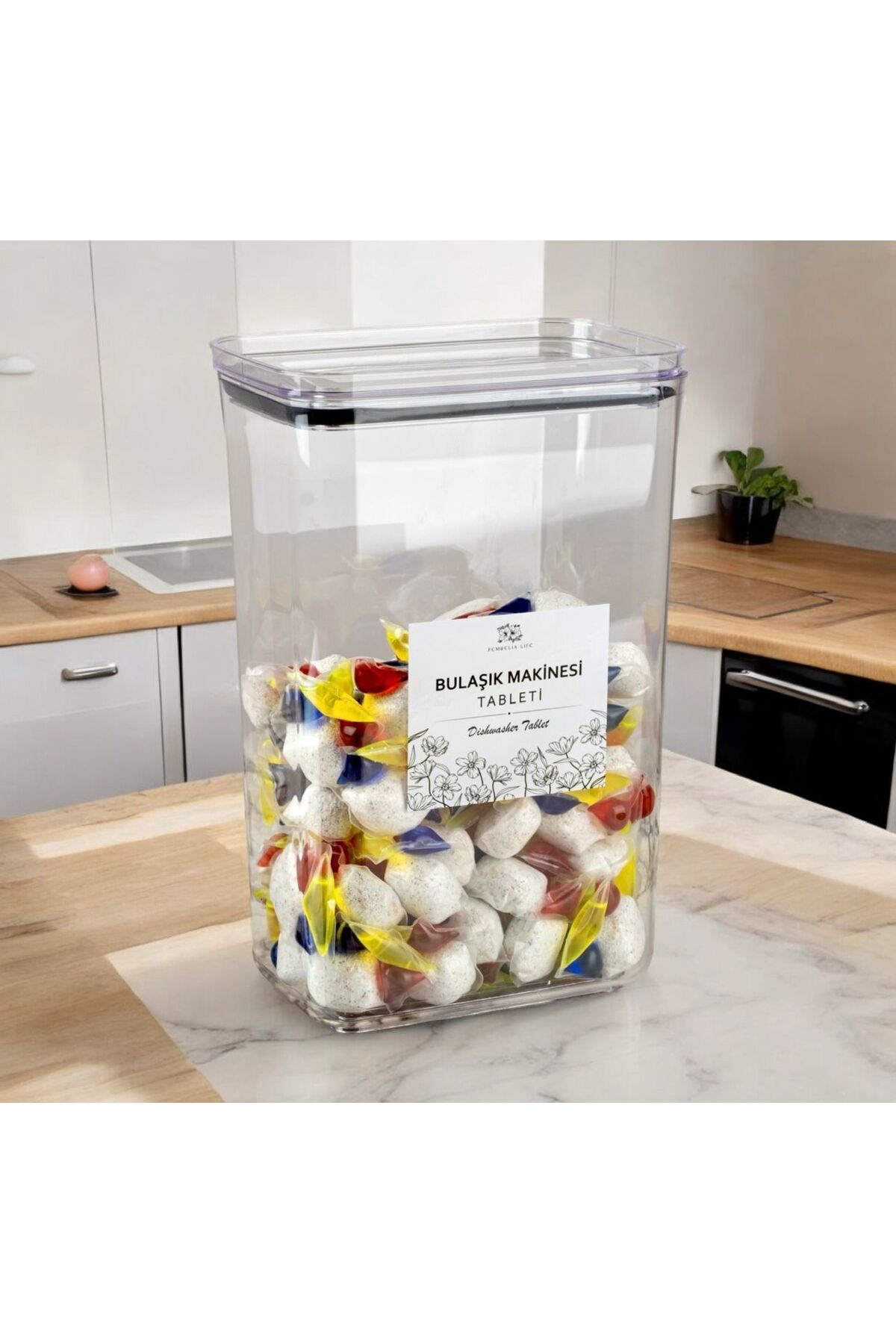 Pembelia Life Dekoratif Dikdörtgen Bulaşık Tablet Deterjan Kutusu ...