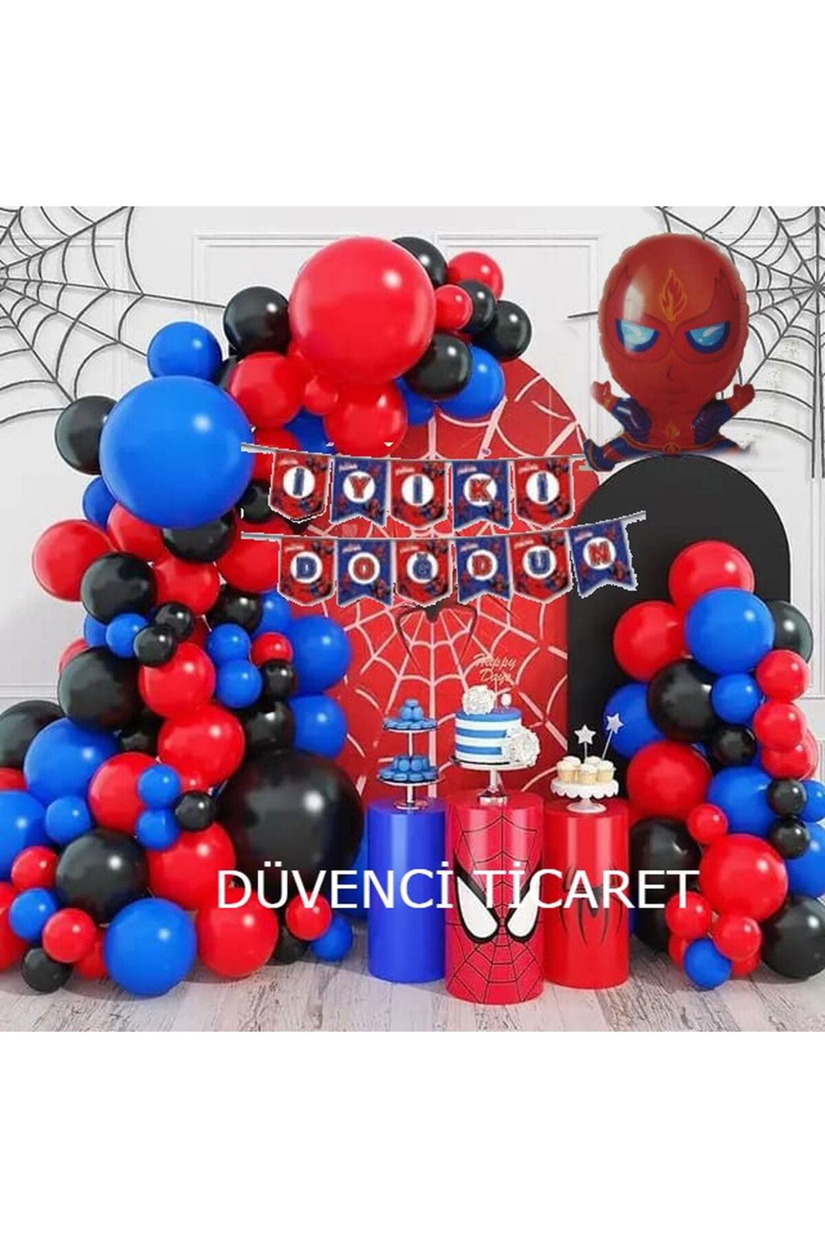 DÜVENCİ TİCARET ÖRÜMCEK ADAM SPİİDERMAN DOĞUM GÜNÜ BALON SETİ YENİ ...