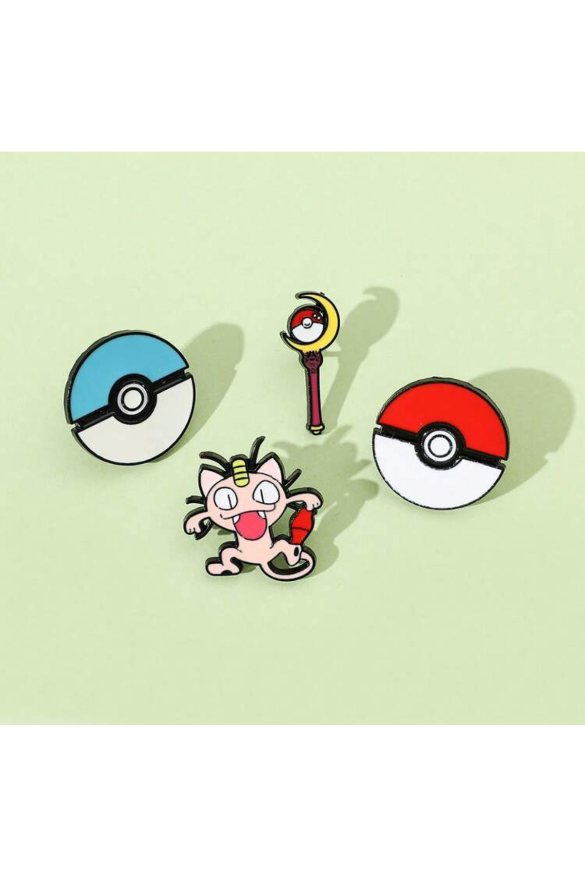 redame Pokemon Pokeball Miyav Meowth Pinterest Premium Metal Pin Rozet ...