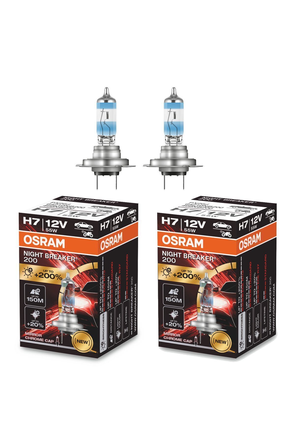 Osram Night Breaker 200 H7 Ampül 2 Adet - %200 Fazla Işık Fiyatı ...