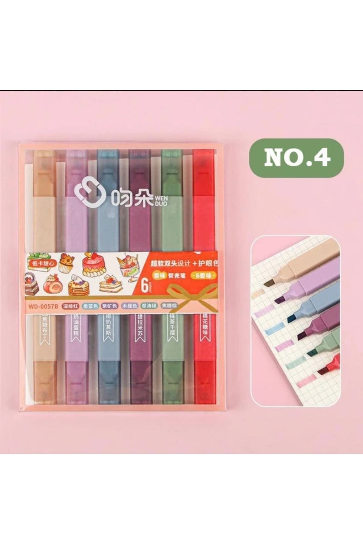 Yağmurella Kokulu Pastel Soft Renkler Çift Uçlu 6 Lı Fosforlu Kalem ...