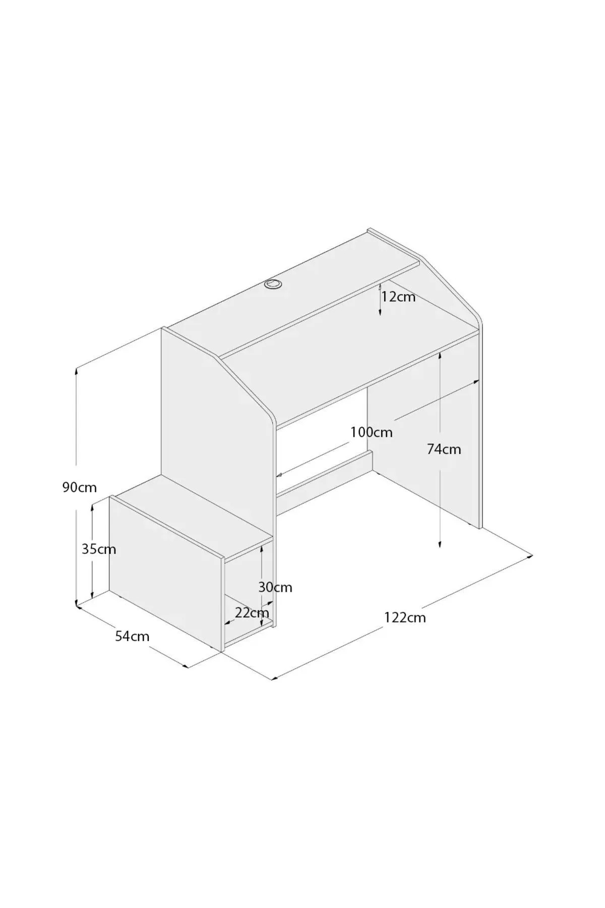 KODIGU Headshot Serisi Gaming Masa - Oyuncu Masası - Gamer Masa 120cm ...