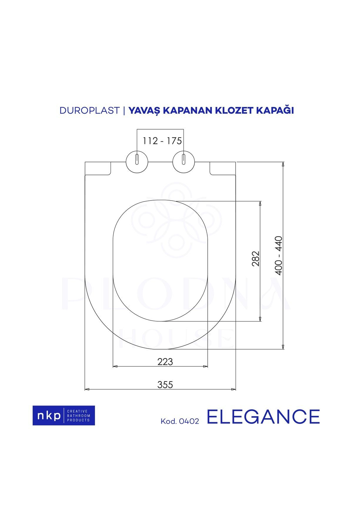 Plodna House Elegance D-form Duroplast Yavaş Kapanan Klozet Kapağı ...