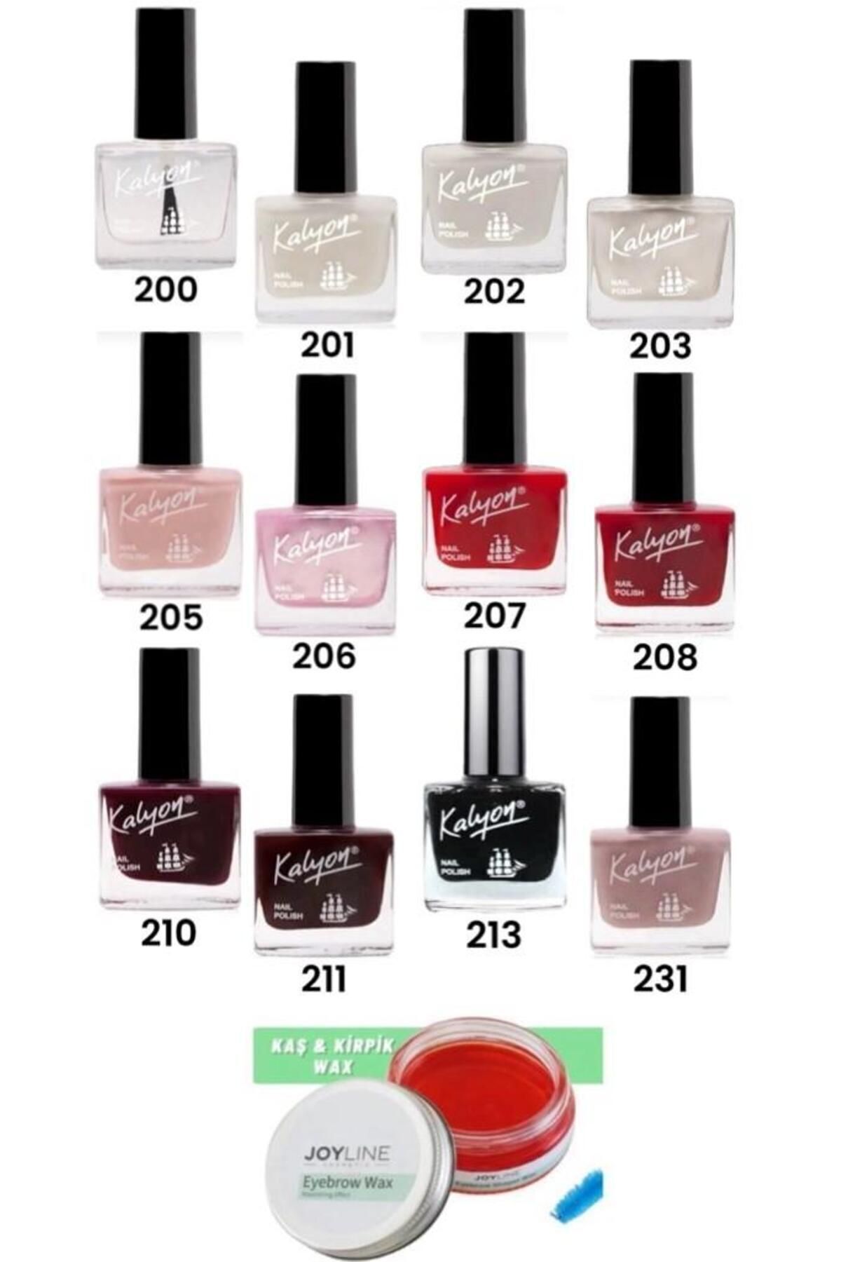 Kalyon Oje 12'Li Set-1+joy line Kaş Şekillendirici Ve Sabitleyici Wax ...