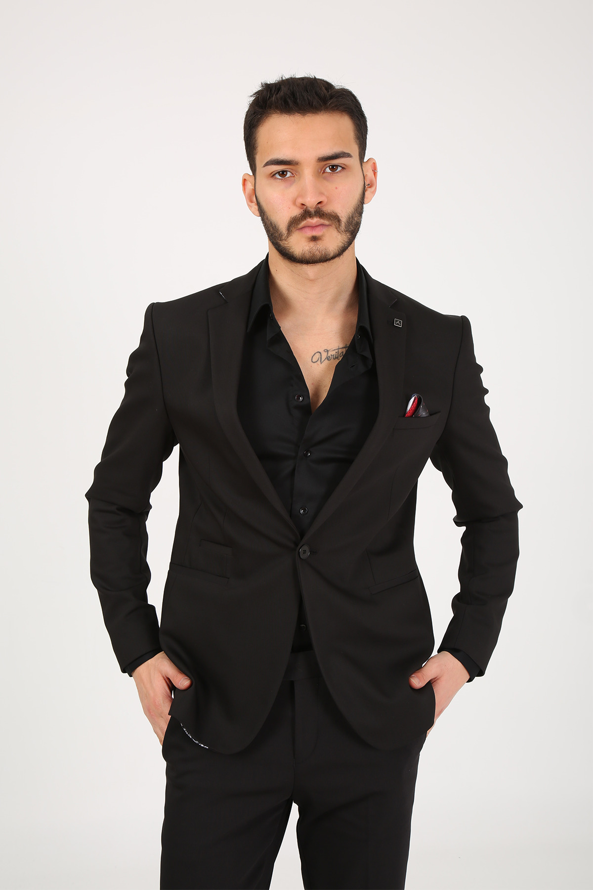 ACTUAL Shiny Black Men's Suit - 26prd-1 - Trendyol