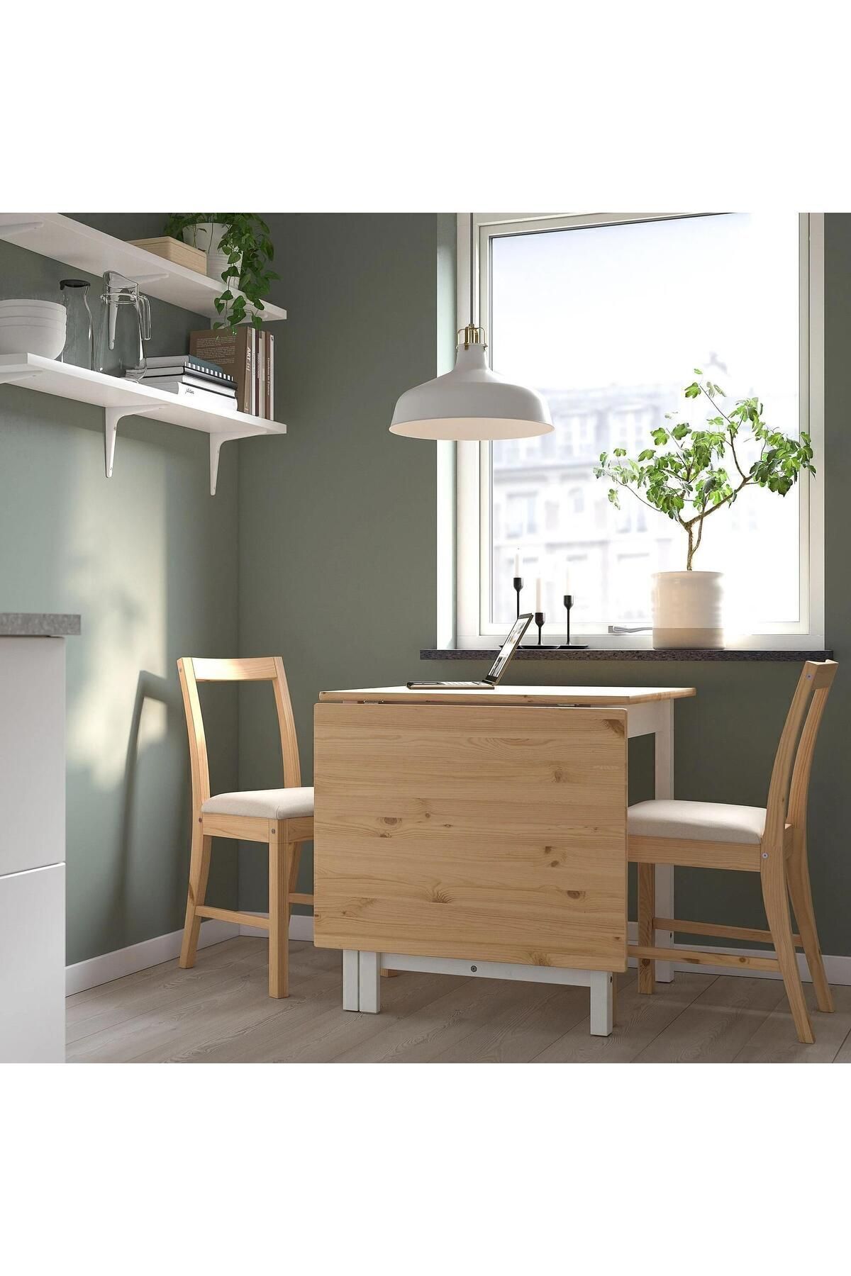 IKEA PINNTORP Katlanır Mutfak Masası, Açık Kahverengi-beyaz, 2-4 ...
