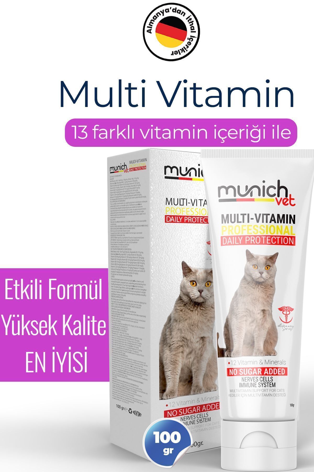 Munich Vet Multi Vitamin Kedi Macunu 100 Gr. Multi Paste(memnuniyet Garantili) - Fiyatı, Yorumları