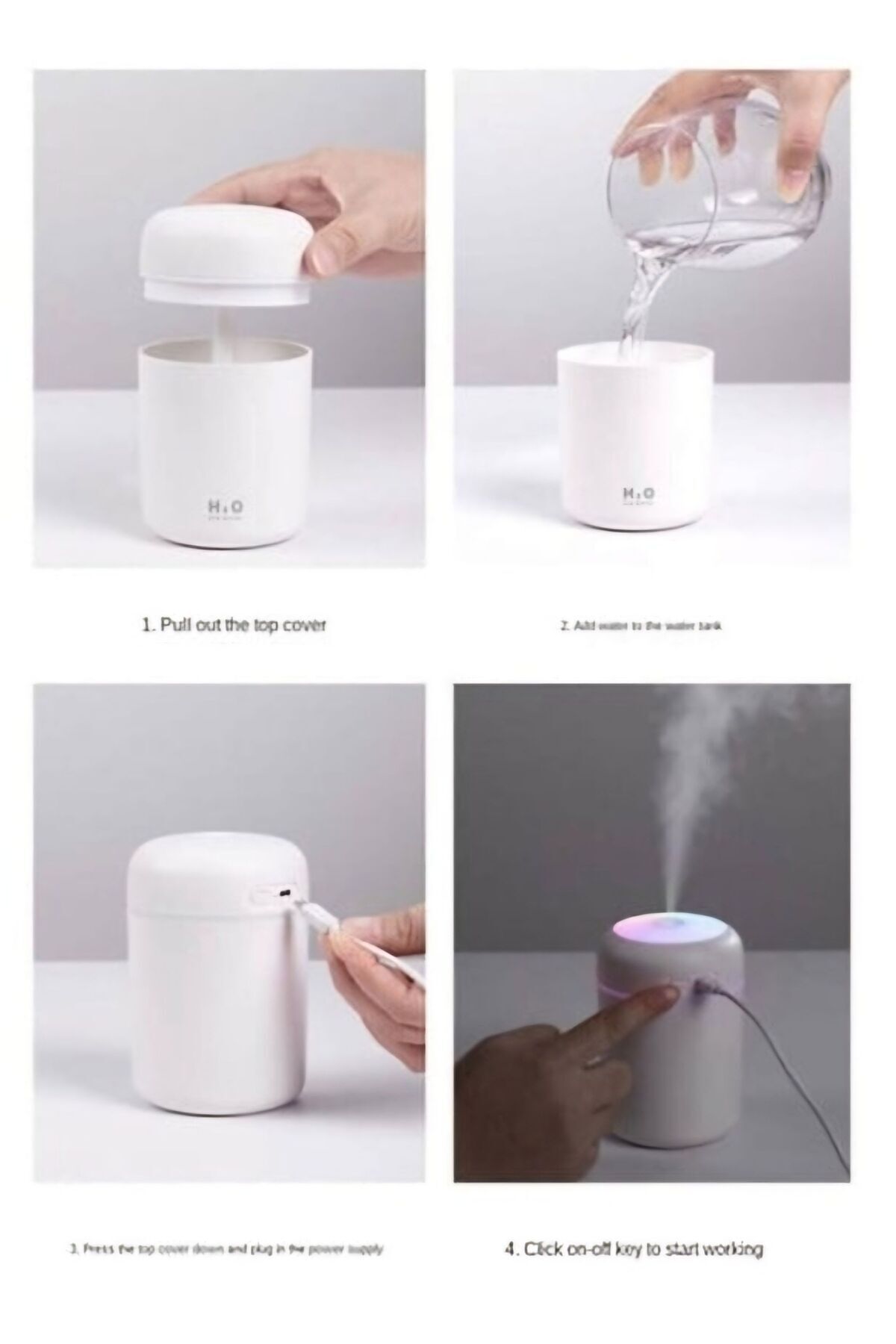 Humidifier Usb Colorful 300 ml Ulrasonik Hava Nemlendirici Buhar ...