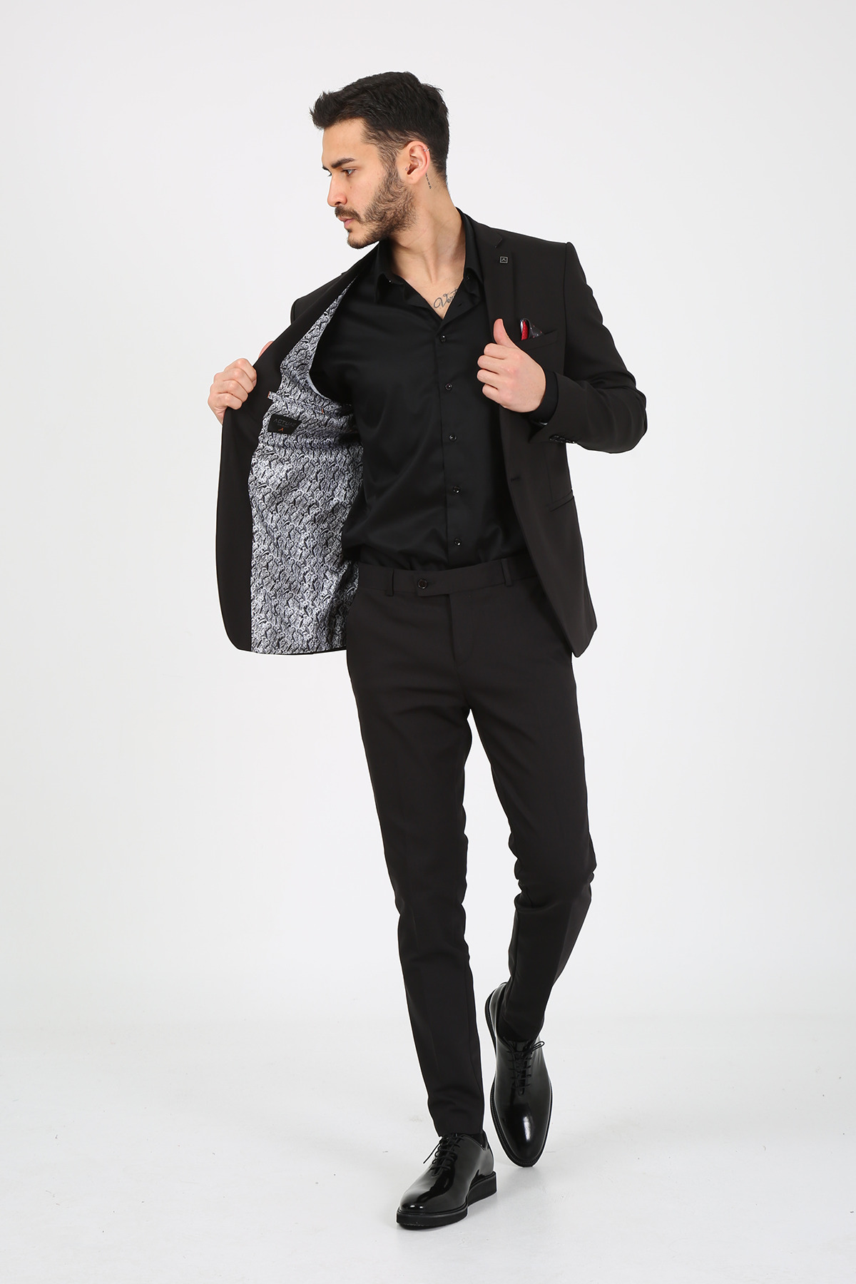 ACTUAL Shiny Black Men's Suit - 26prd-1 - Trendyol