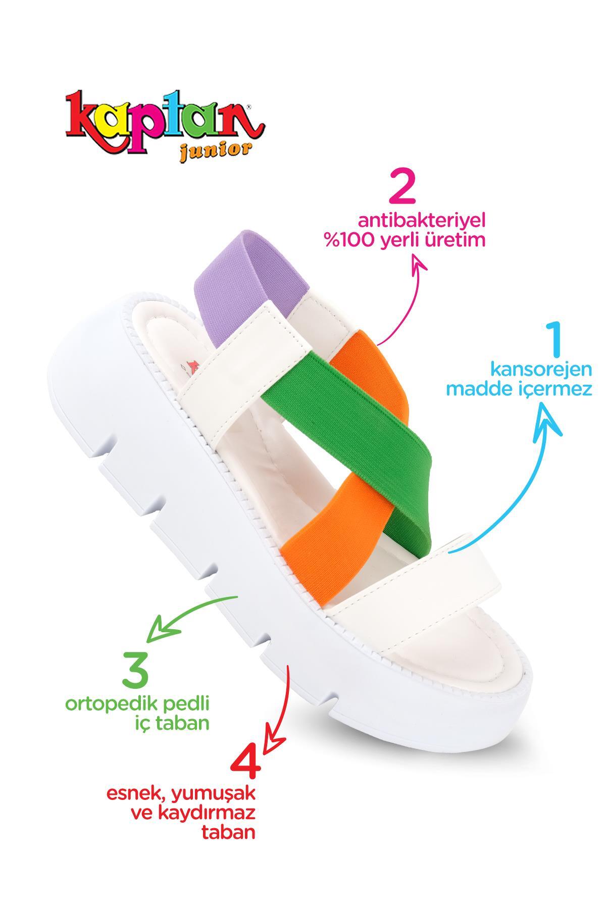KAPTAN JUNIOR Kız Çocuk Ortopedik Ayakkabı Sandalet Poyk 505 - Fiyatı ...