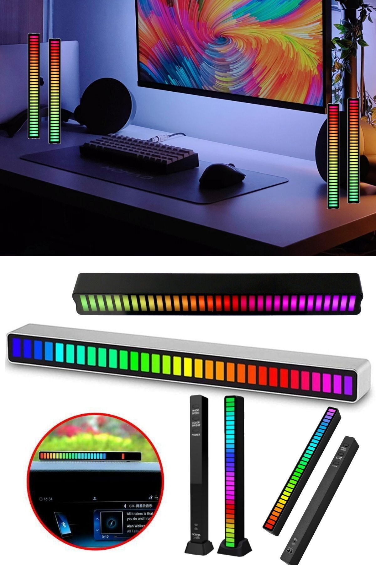 Utelips Gamer Pc Yanı Arkası Dekor RGB Işık Çubuğu LED - Fiyatı, Yorumları