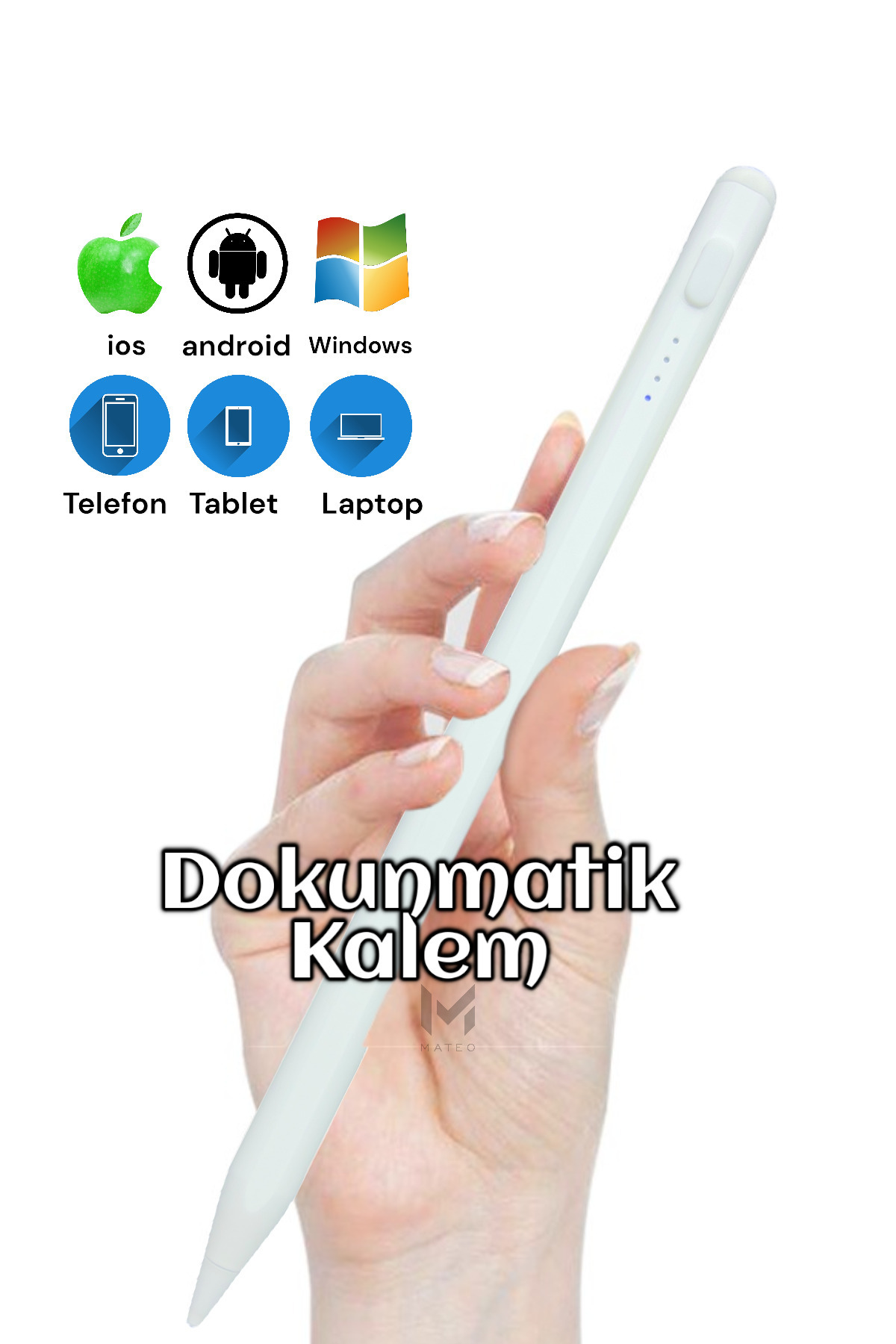 MATEO Dokunmatik Kalem Tüm Cihazlara Uyumlu Tablet Telefon İçin Çizim ...