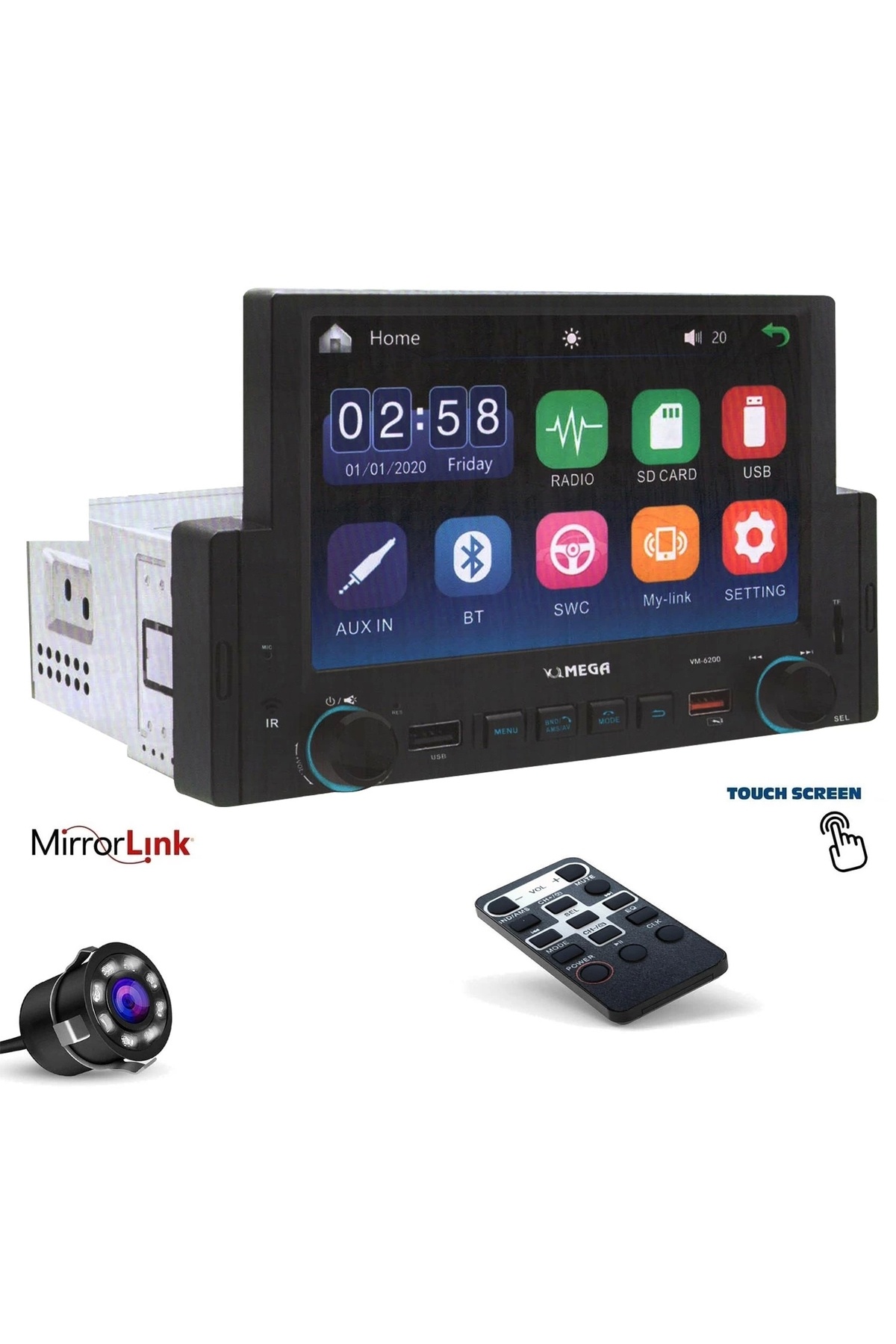 Genel Markalar Mega Vm-6200 Tofaş Teyp 6.2 Inç 4x65 Watt Mirrorlink ...