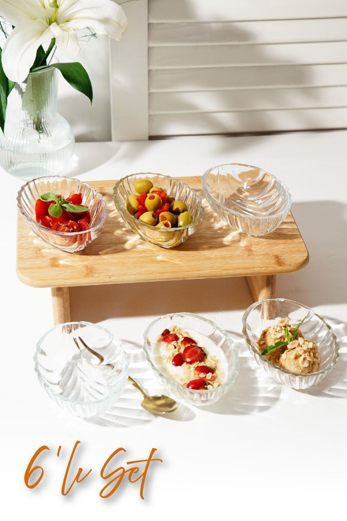 Vienev 6'lı Cam Küçük Istiridye Model Kase - Fiyatı, Yorumları