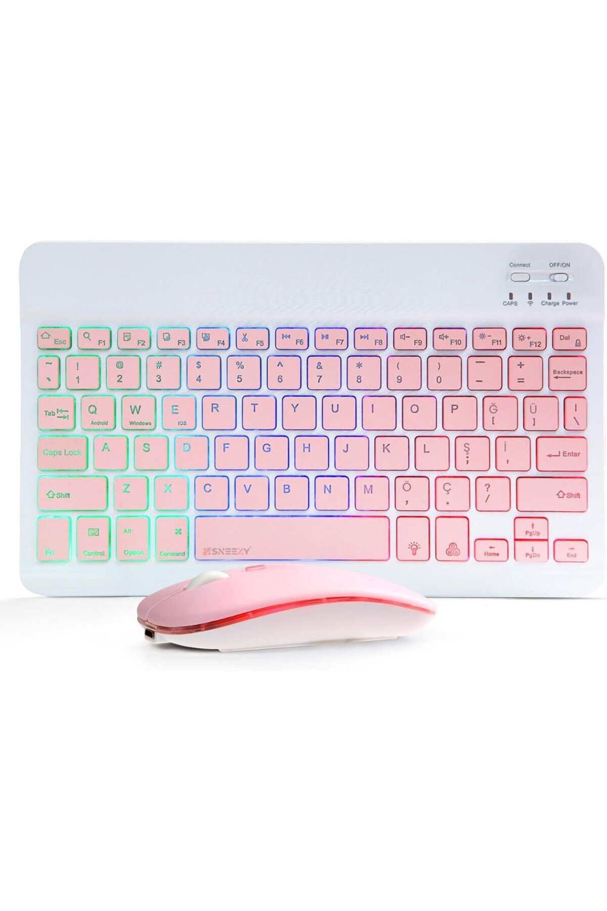 Sneezy Samsung Tab S6 lite 2022 P613 Uyumlu RGB Işıklı Bluetooth ...