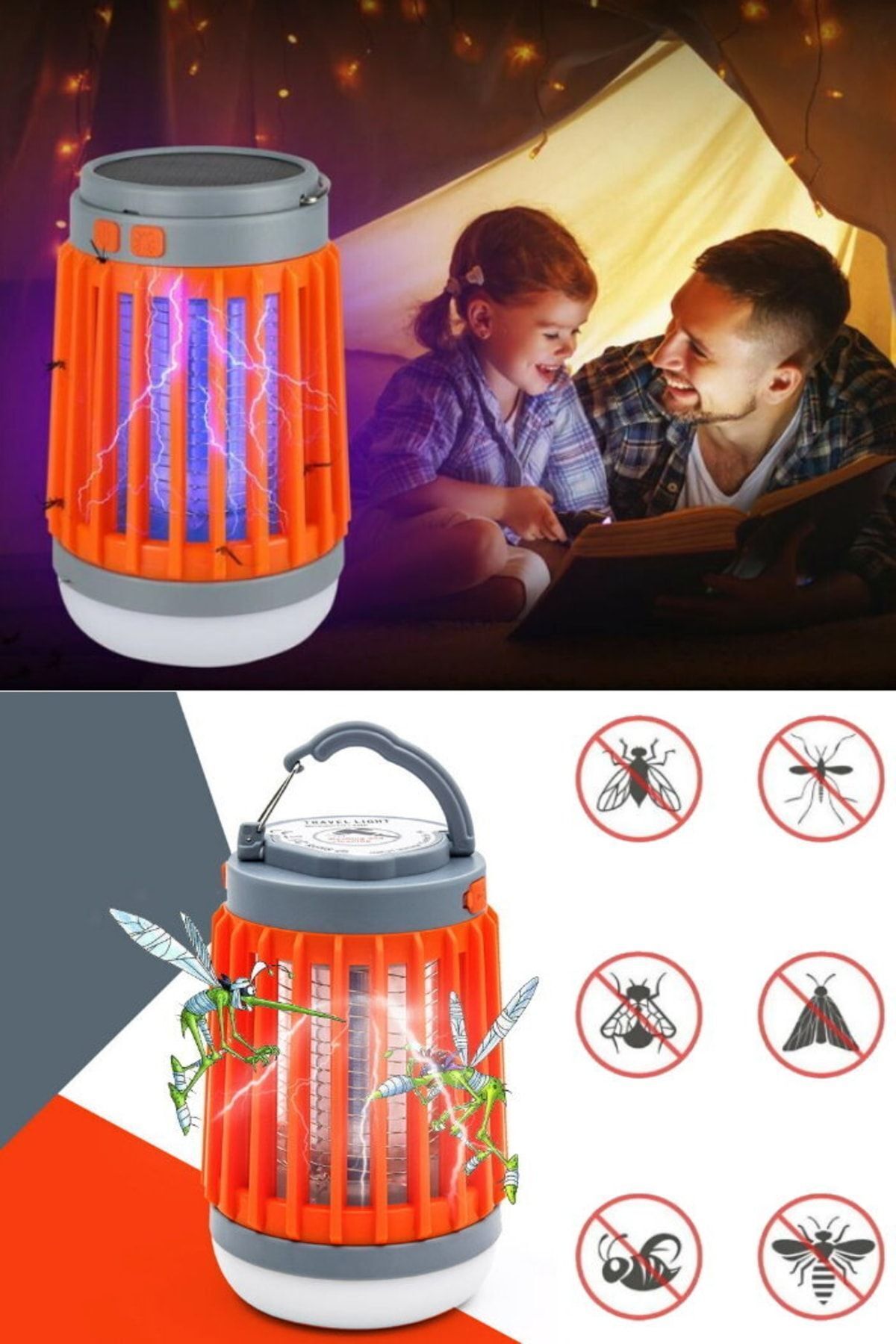 Utelips Deprem Ve Afet Bölgeleri Için Güneş Enerjili Çadır Sinek Böcek ...