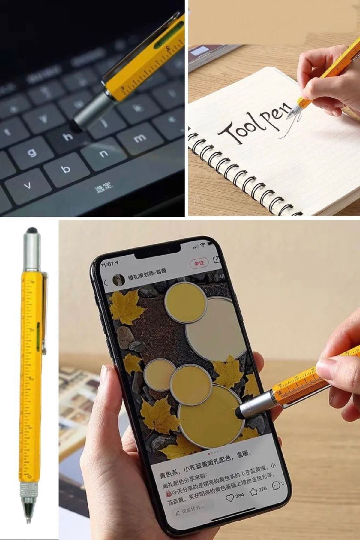 Utelips 6 In 1 Tükenmez Kalem Mühendis Ve Mimar Dokunmatik Ekran Kalemi ...