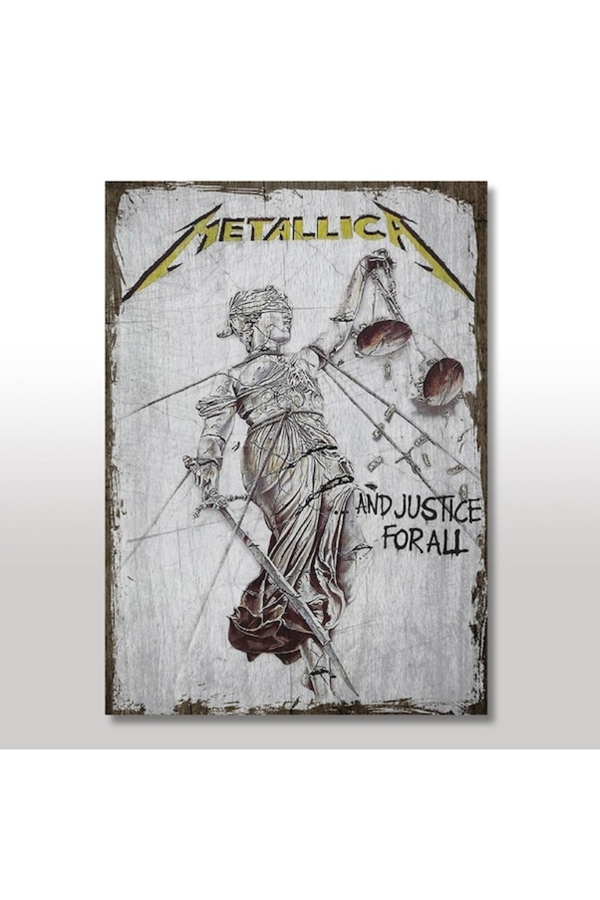 wonderlike Metallica And Justice Ahşap Poster 10*20 Cm Fiyatı ...