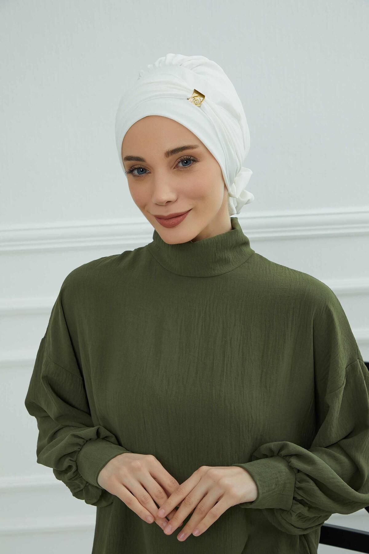 Aisha's Design Aksesuarlı Aerobin Kumaş Hazır Türban Fiyatı, Yorumları ...