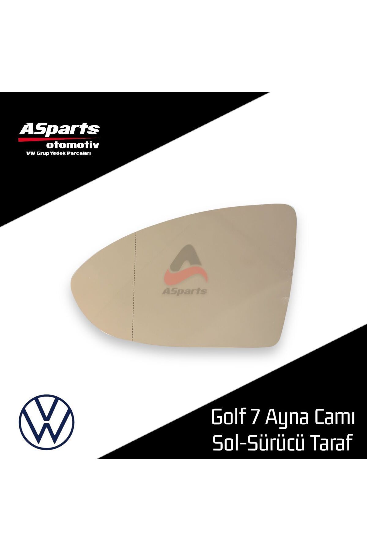 Asparts Vw Golf 7 Ayna Camı 2013-2020 (SOL - ŞOFÖR TARAFI) (REZİSTANSLI ...