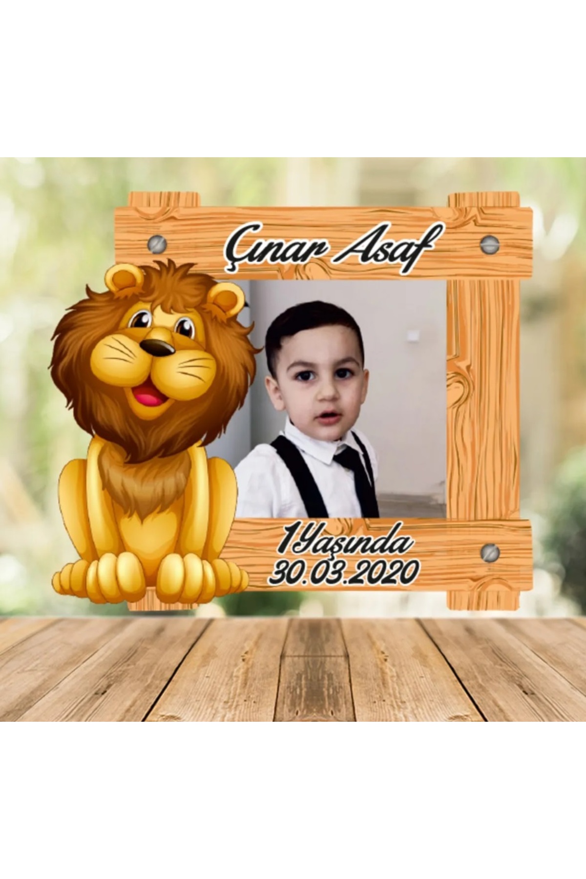 Hobi Tuning Bebek Çocuk Doğum Günü Resimli Ahşap Magnet Aslan 12 ...