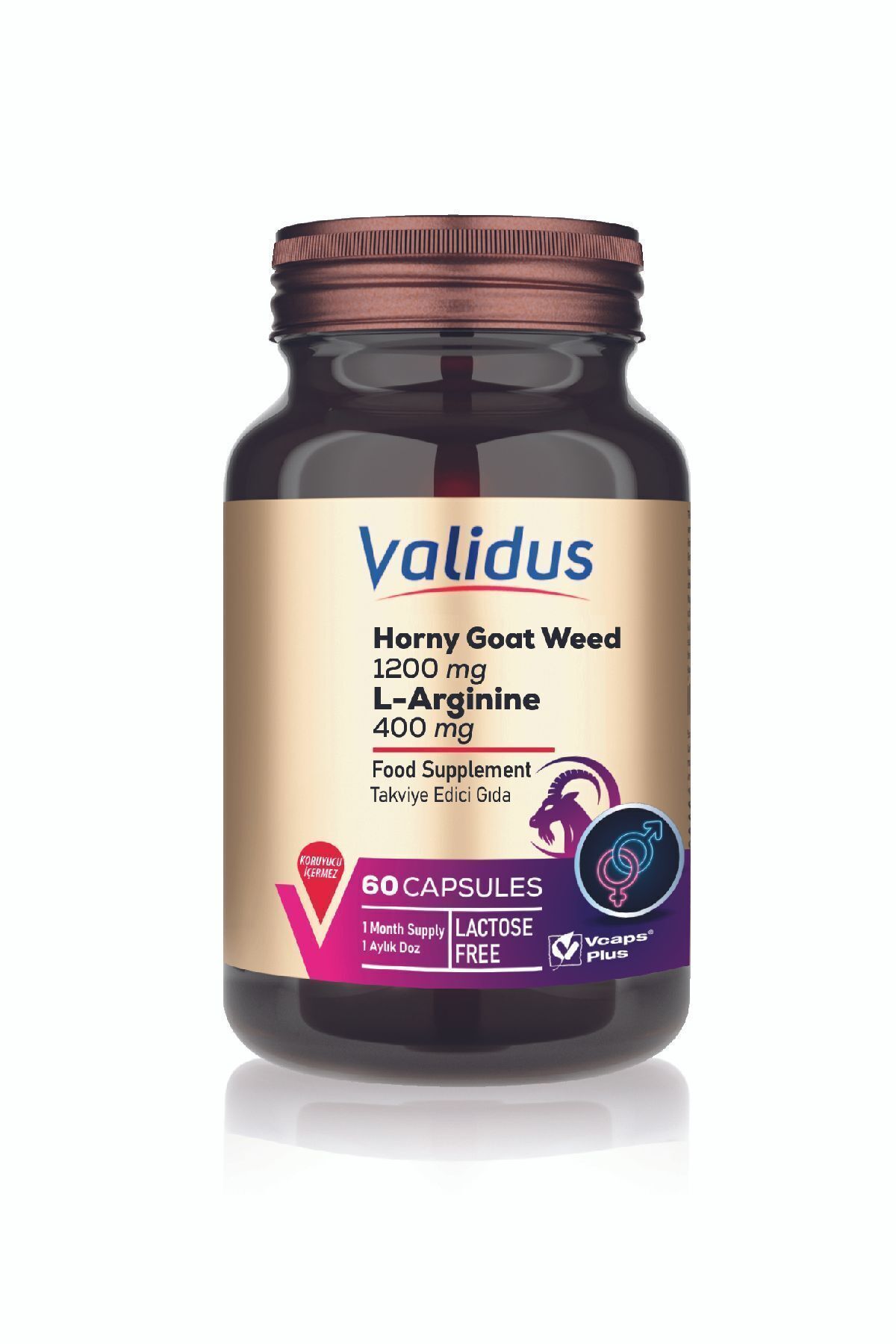 Validus Horny Goat Weed 1200 mg + L-Arginine 400 mg 60 Capsules Fiyatı ...