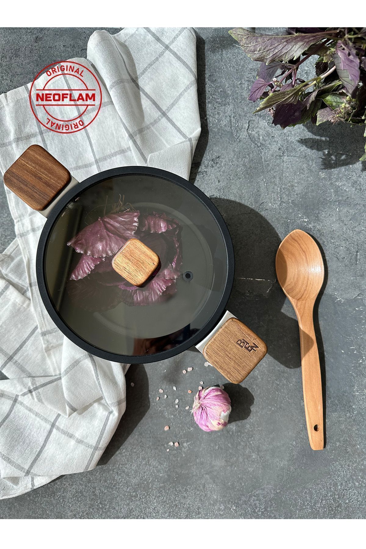 NEOFLAM Bien Indüksiyonlu 20 Cm Xtrema Seramik Kaplı Tencere Akasya Ağacı Sap Ve Kulplu - Fiyatı ...