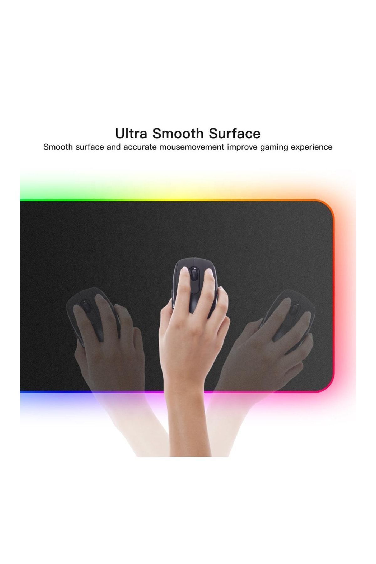Mkey Gaming Mosuepad RGB LED'li 80 x 30 Cm