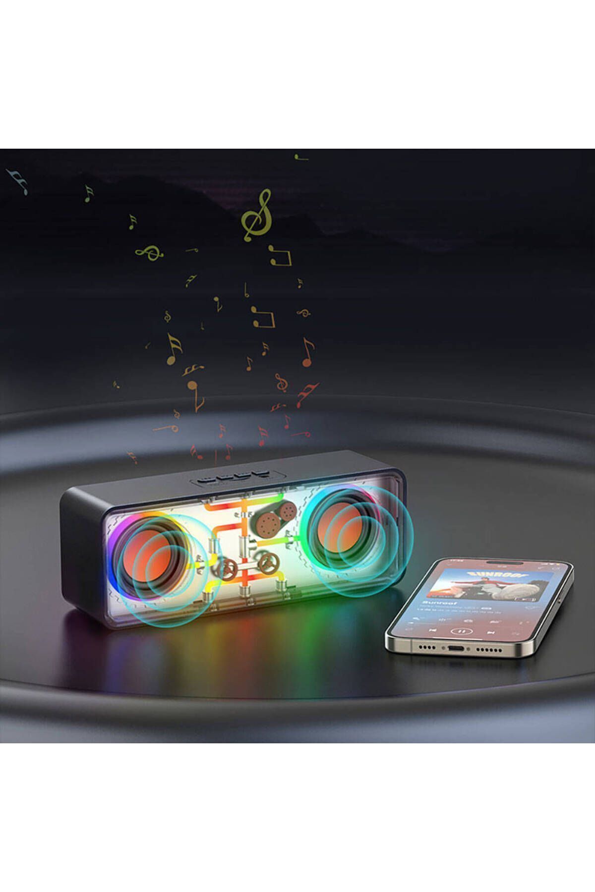Recci RGB Led Işıklı Bluetooth Speaker Hoparlör Recci RSK-W38 Space Station Serisi 10W Fiyatı ...