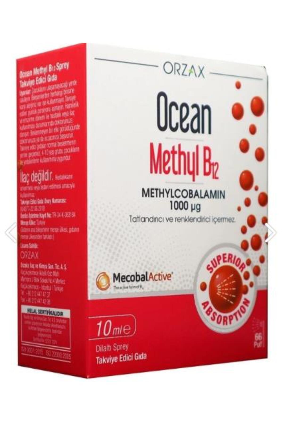 Orzax Ocean Methyl B12 1000mg Sprey 10ml Fiyatı, Yorumları - Trendyol