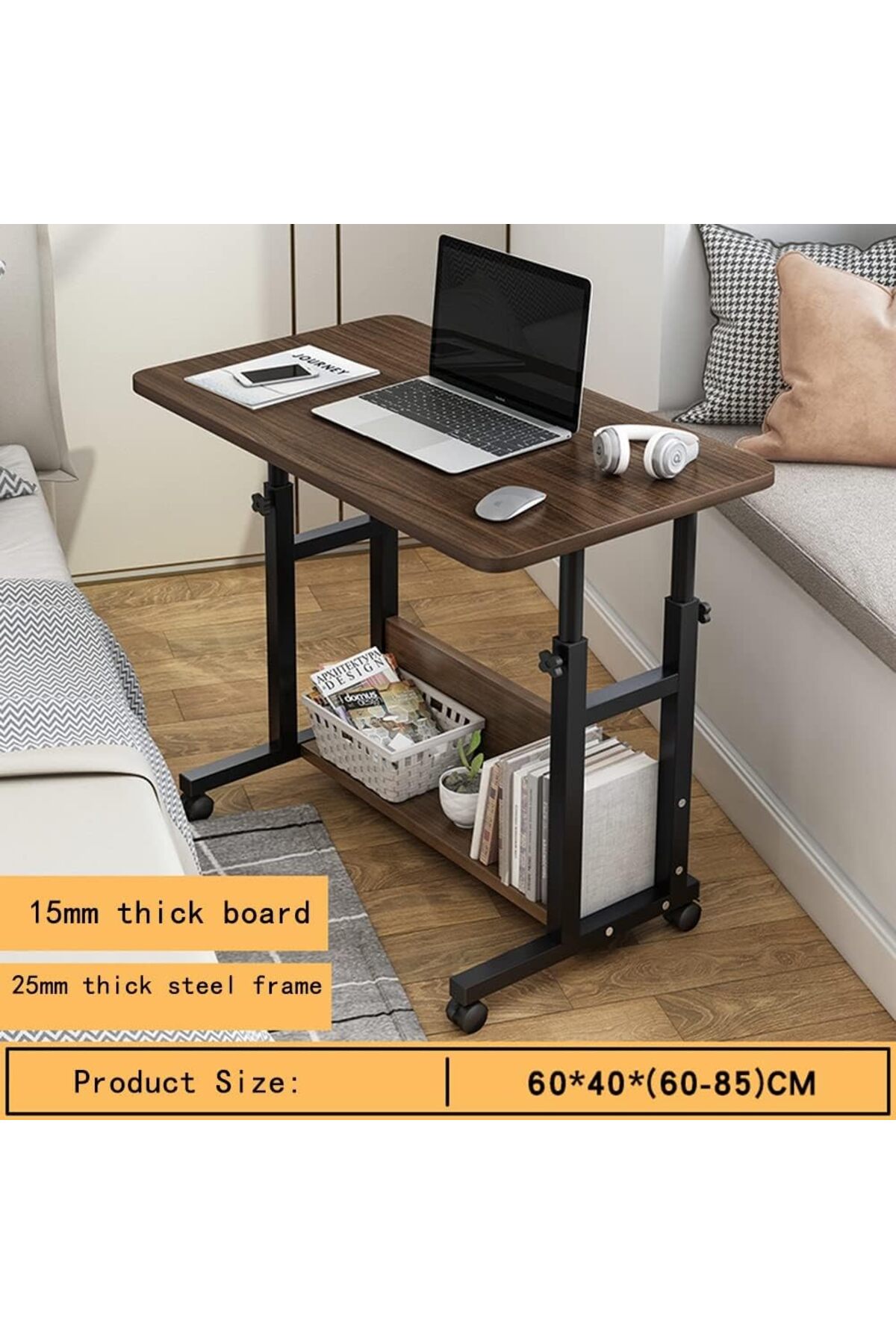 DubaiGallery Side Table Computer Desk Moveable Height Adjustable ...