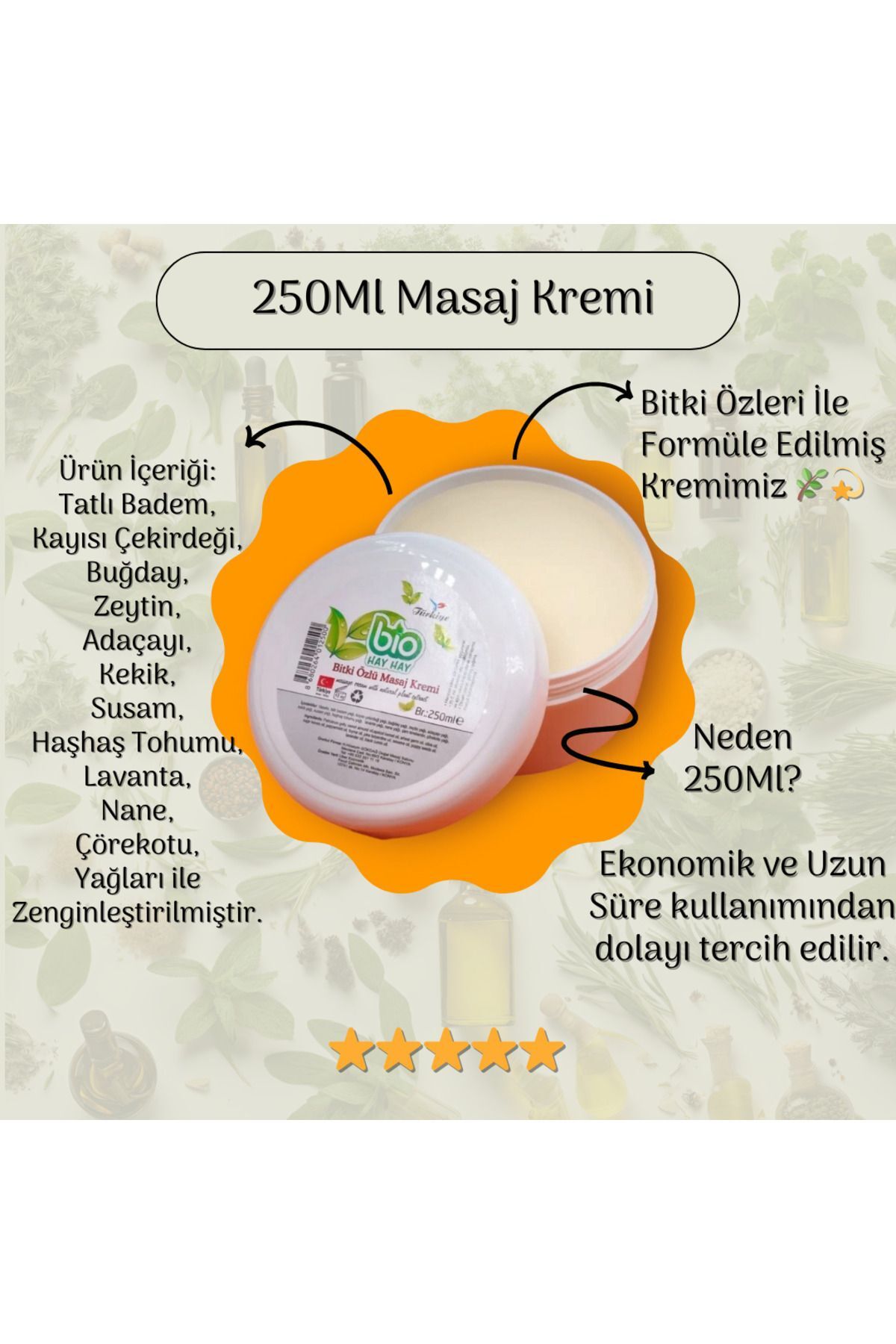 Biohayhay Bio Hay Hay Bitki Özlü Masaj Kremi 250ml - Fiyatı, Yorumları